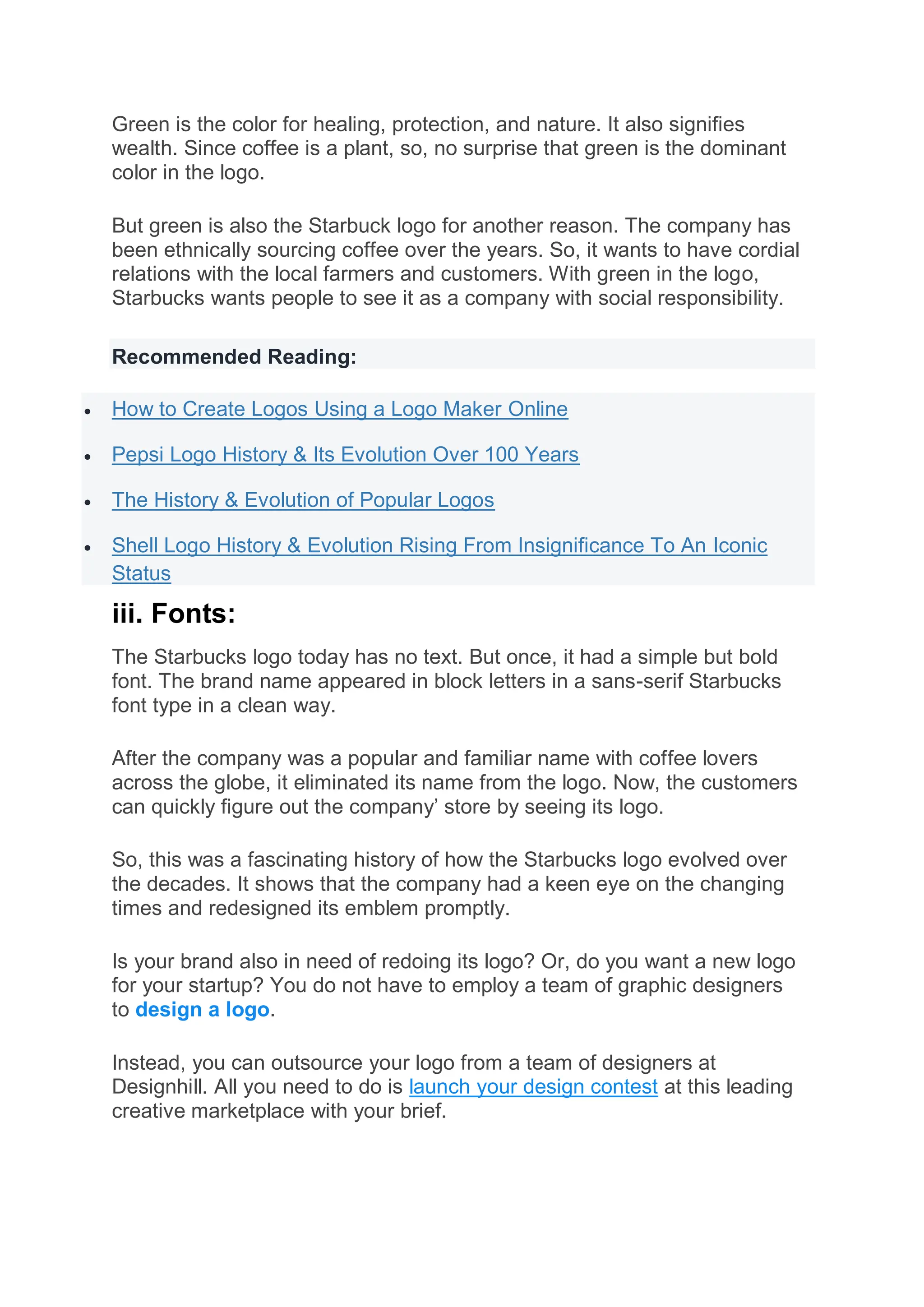 Starbucks Logo – An Overview of Design, History And Evolution | PDF ...