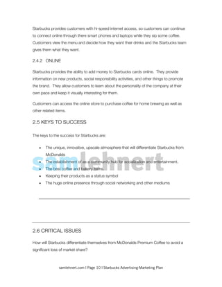 Starbucks marketing plan | PDF
