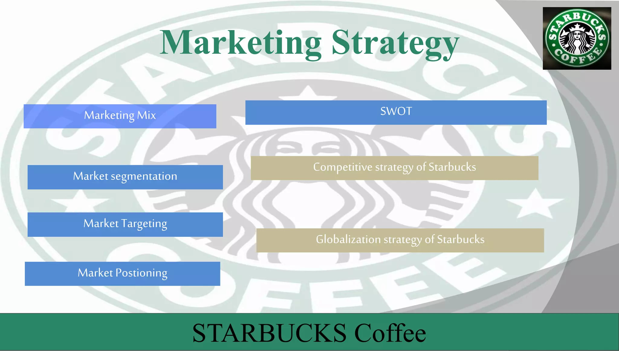 Starbucks marketing strategy | PPT