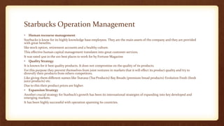 Starbucks operation management | PPTX