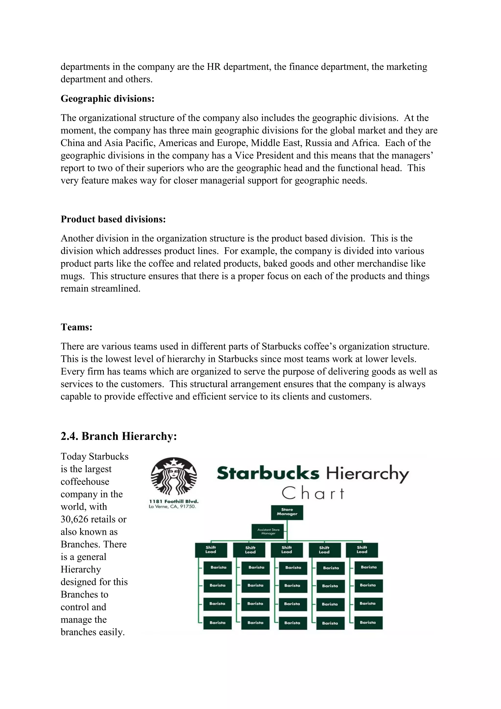 Starbucks Organizational Functions | PDF