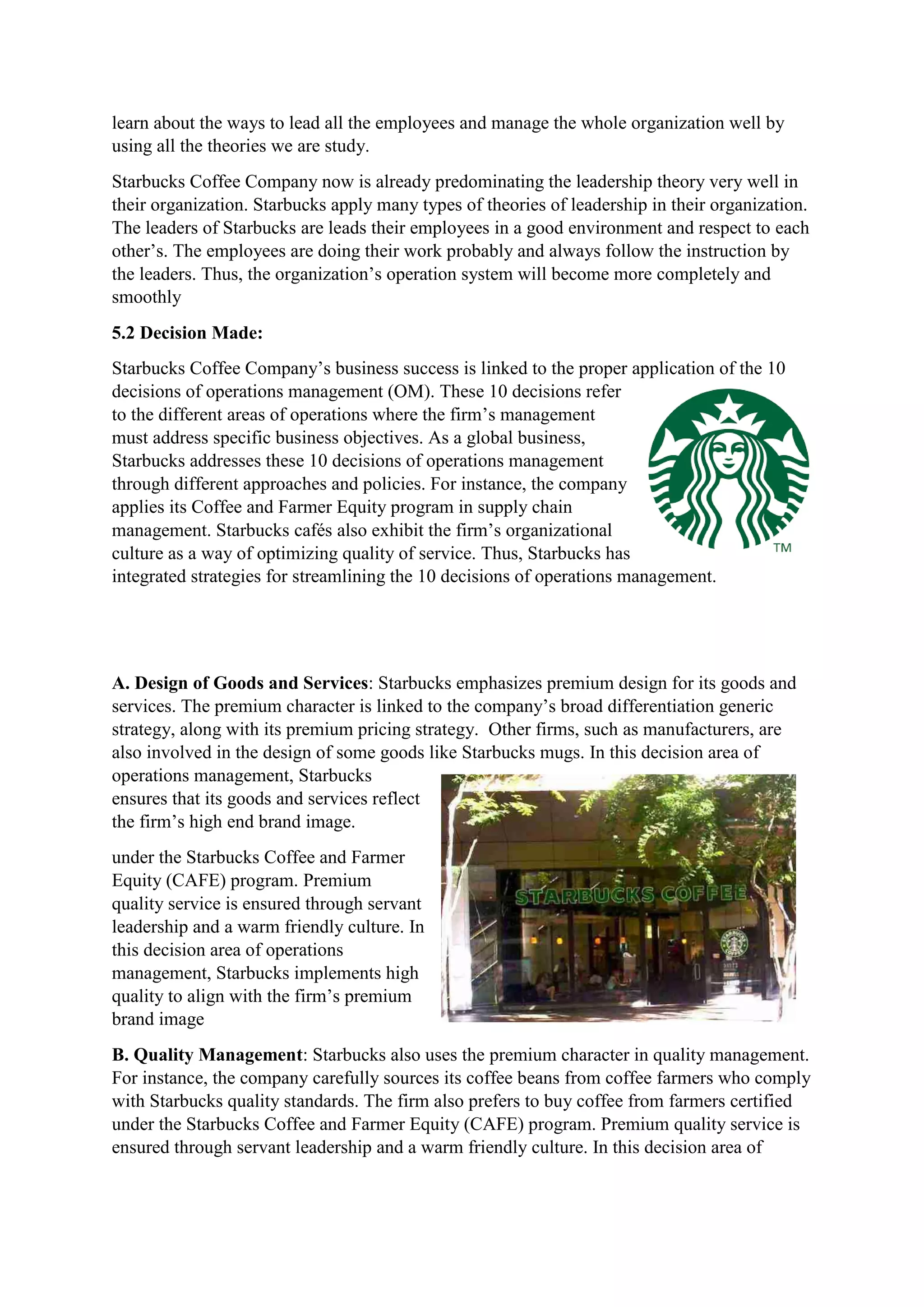 Starbucks Organizational Functions | PDF
