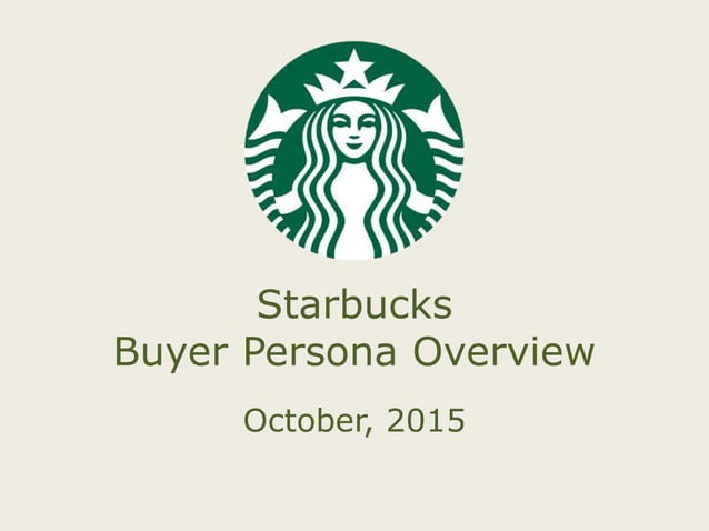 Starbucks Persona Profile | PPTX