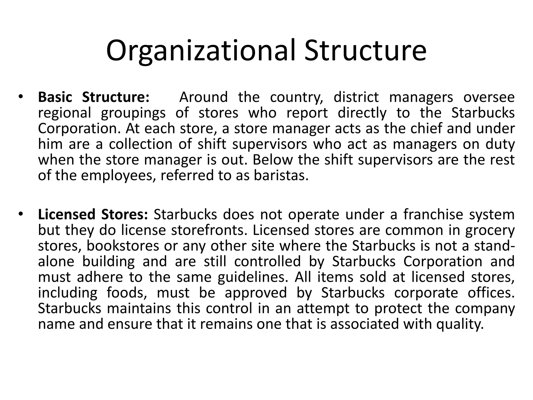 Starbucks ppt | PPTX | Large Business | Business