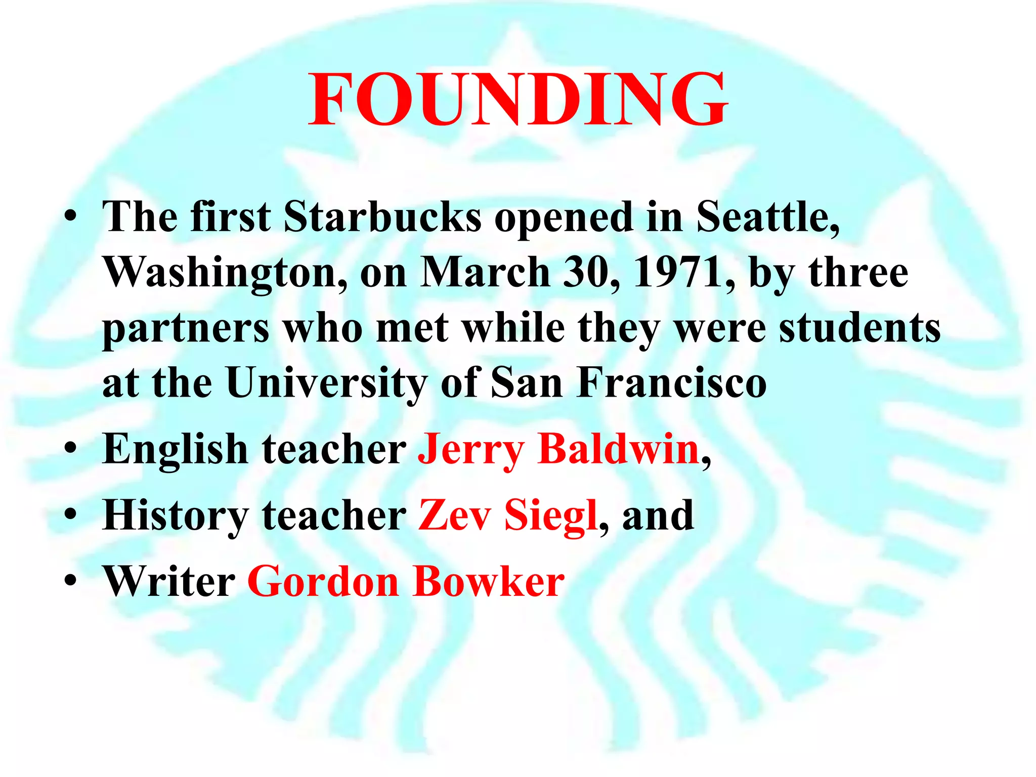 Starbucks Story and Marketing Strategies | PPTX
