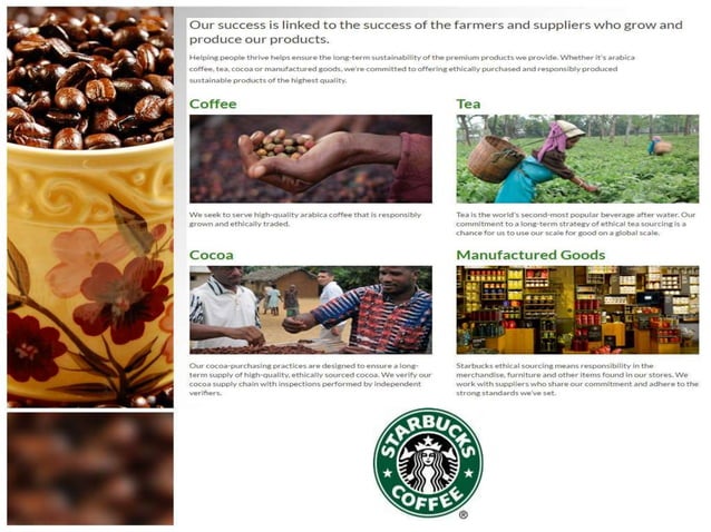 Starbucks Socially Responsible Company | PPTX | Business | Business and ...
