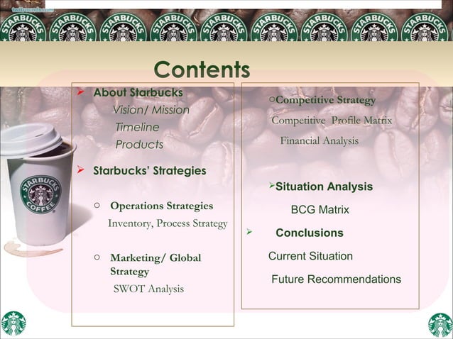 Starbucks Case Study: Operations and Competitive Strategies | PPT ...