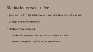Starbucks analysis using GE matrix | PPTX