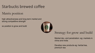 Starbucks analysis using GE matrix | PPTX