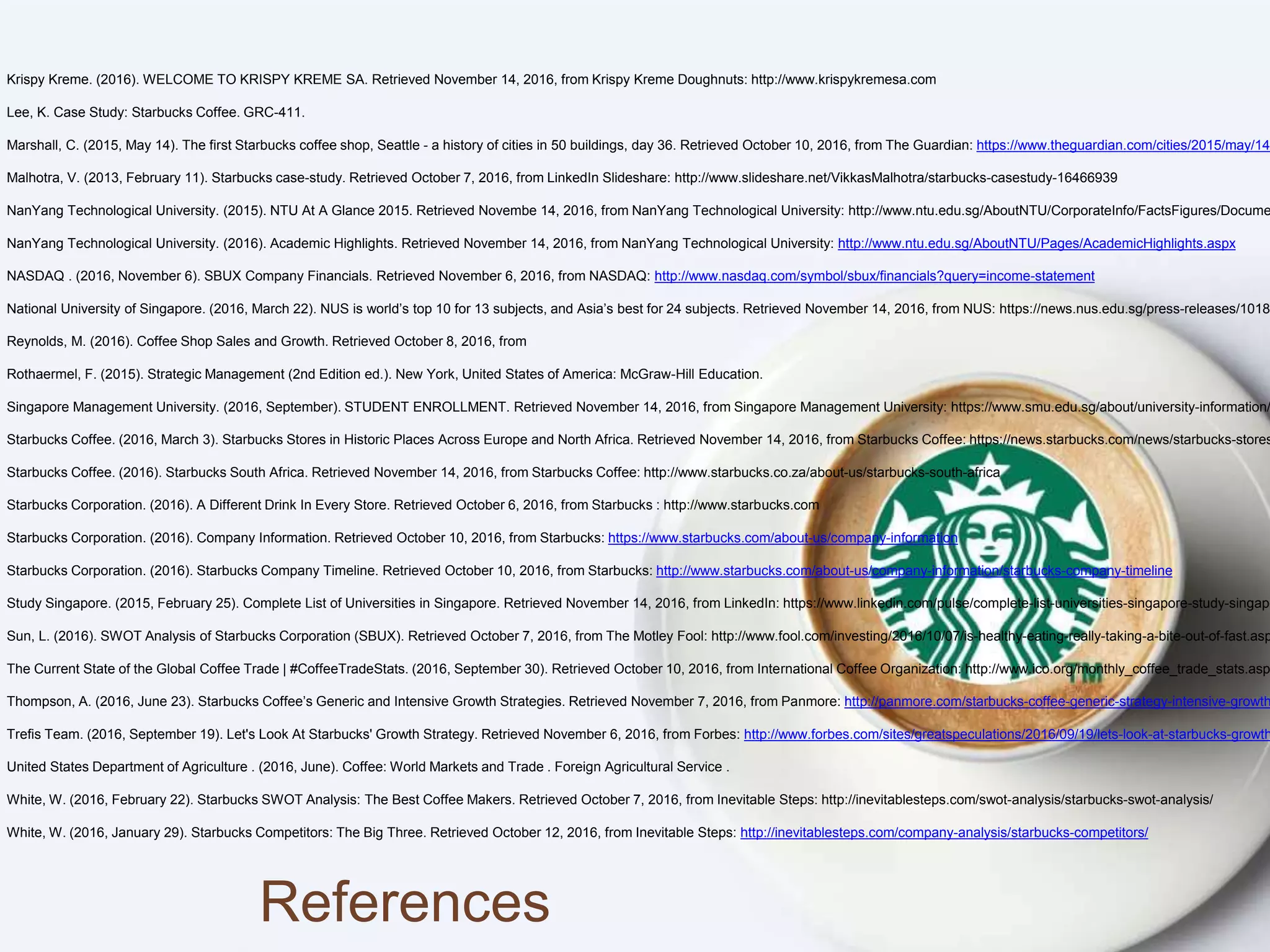 Starbucks Redefining A Cup of Joe - SPACE Matrix, BCG Matrix, Product ...