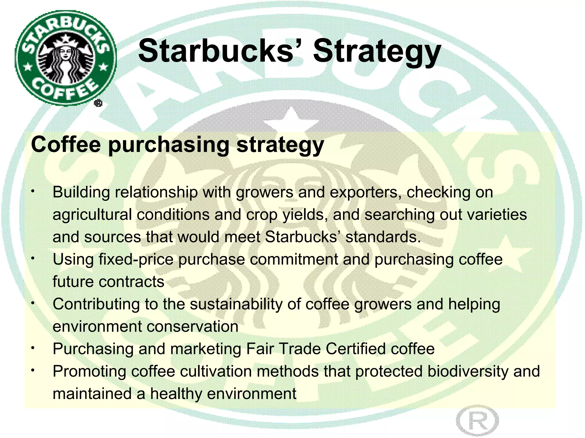 Starbucks' strategy and pest analyses 1 | PPT