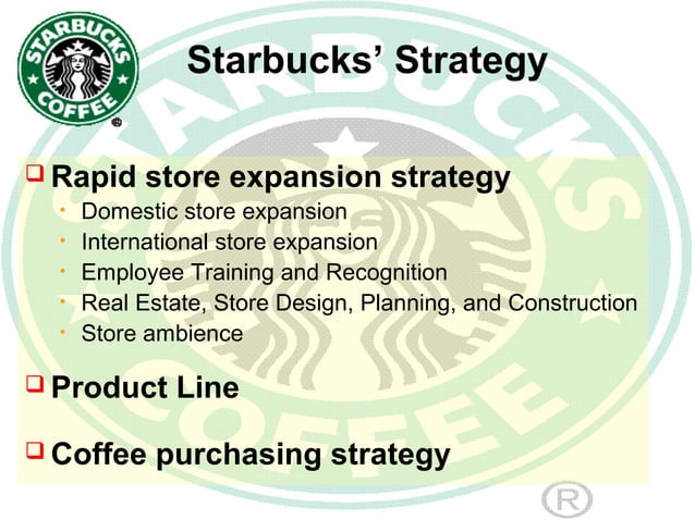 Starbucks' strategy and pest analyses 1 | PPT