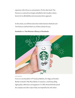 Starbucks vs. Tim Hortons_ A Detailed Comparison of Quality, Price, and ...