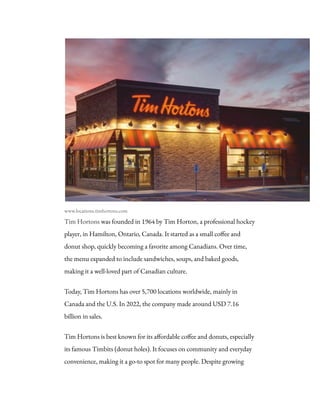 Starbucks vs. Tim Hortons_ A Detailed Comparison of Quality, Price, and ...