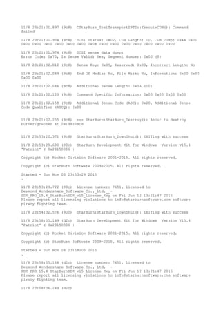 Starburn | TXT | Computer Peripherals | Computing