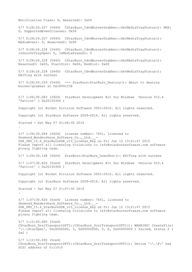 Starburn | TXT | Computer Peripherals | Computing