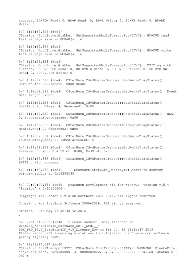 Starburn | TXT | Computer Peripherals | Computing