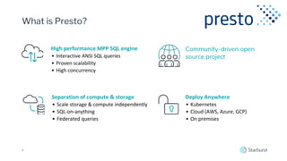 Presto: Fast SQL-on-Anything Across Data Lakes, DBMS, and NoSQL Data Stores | PPT