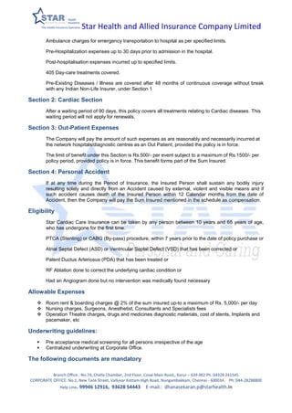 Star Cardiac Care Insurance Policy_Revised Premium | PDF | Heart and ...