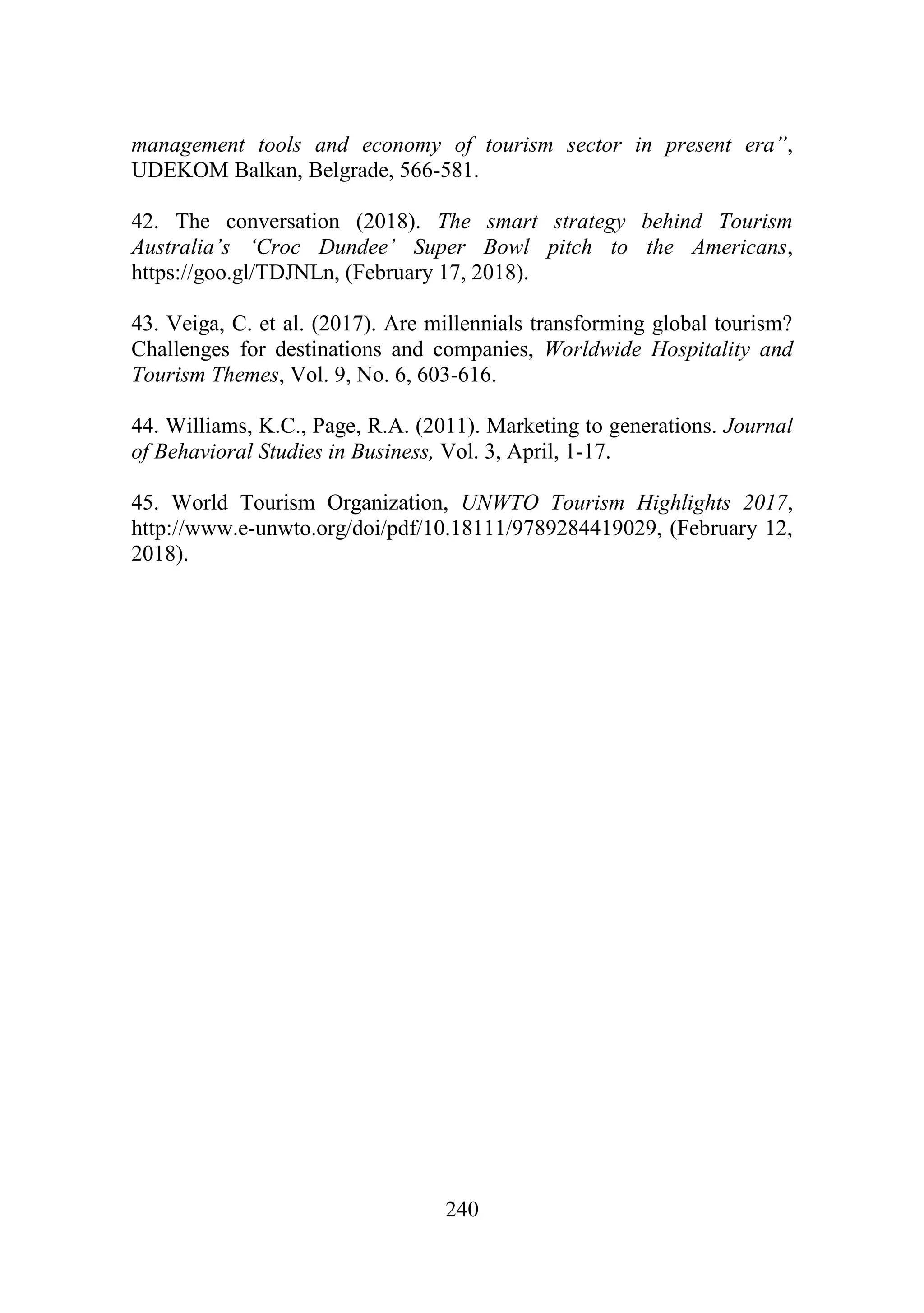 WHY MILLENNIALS AS DIGITAL TRAVELERS TRANSFORMED MARKETING STRATEGY IN TOURISM INDUSTRY | PDF