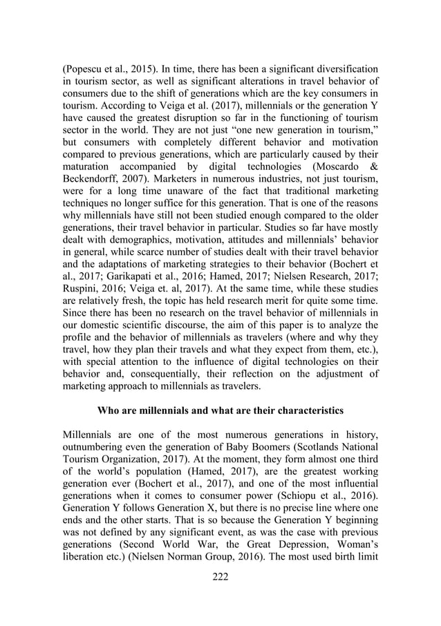 WHY MILLENNIALS AS DIGITAL TRAVELERS TRANSFORMED MARKETING STRATEGY IN TOURISM INDUSTRY | PDF