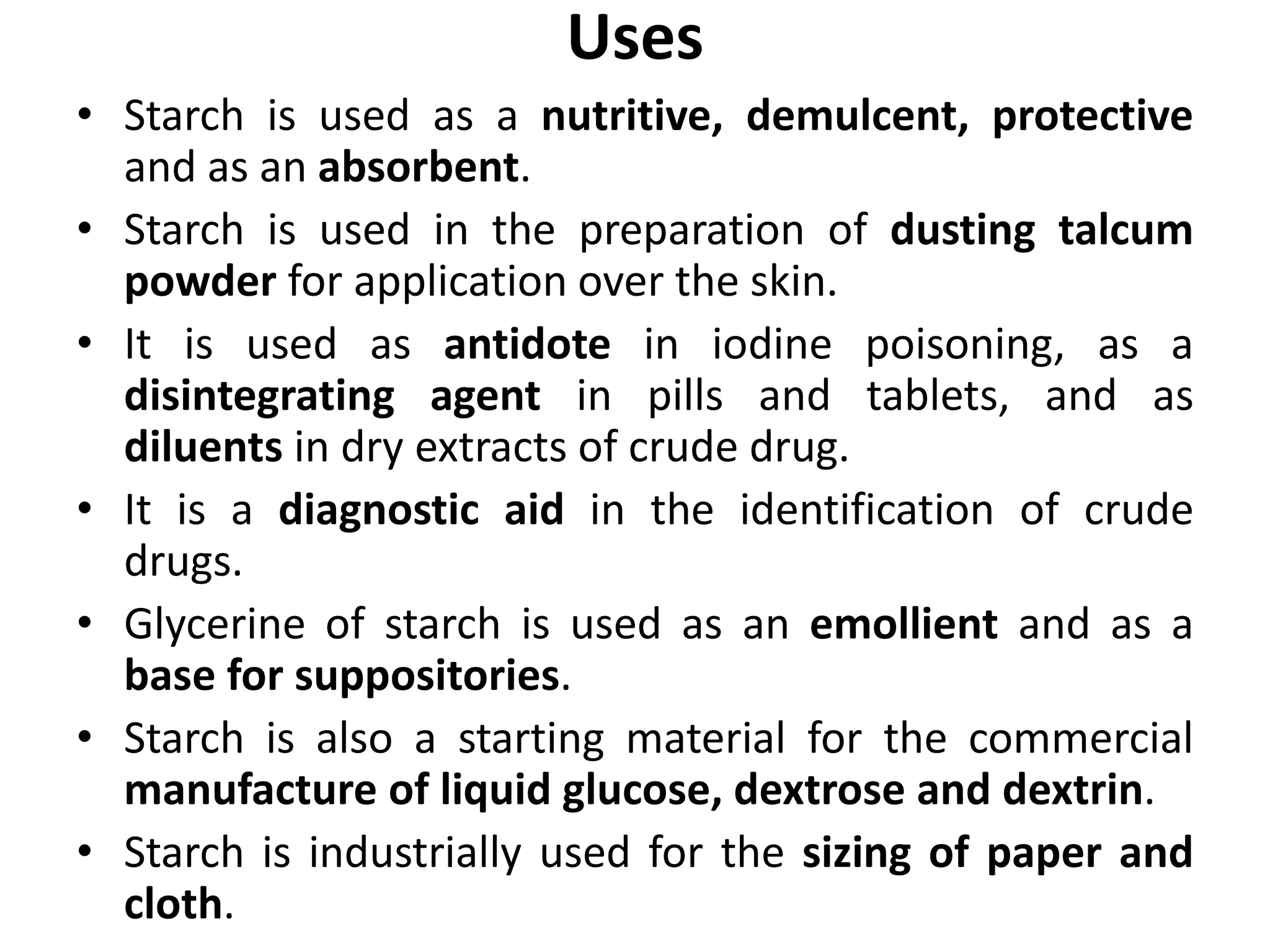 STARCH - Pharmacognostic Details | PPTX