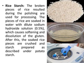 STARCH - Pharmacognostic Details | PPTX