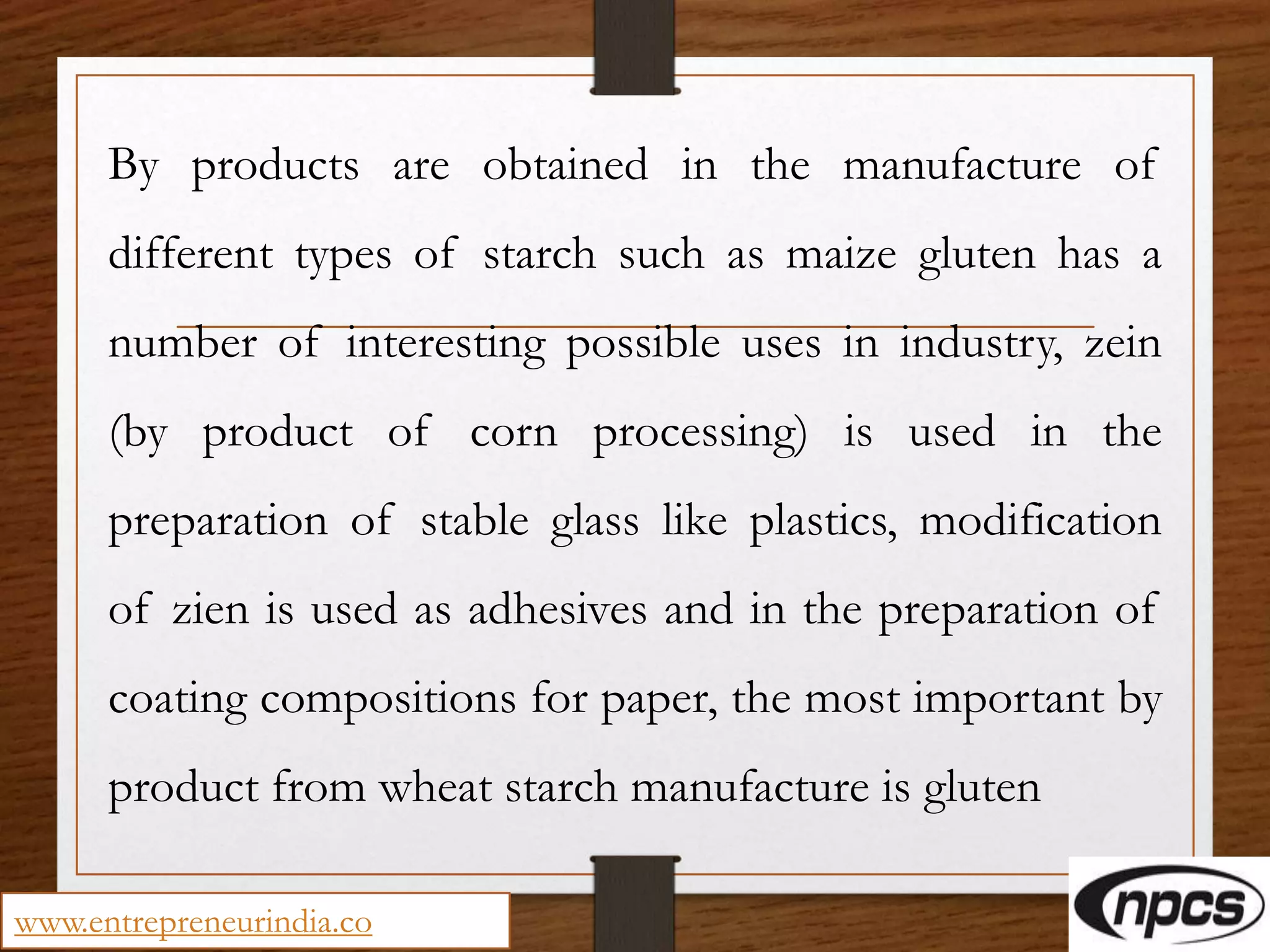 How to Manufacture Starch and Its Derivatives (Wheat Starch, Maize ...