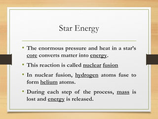 Star Characteristics based on the topic week 8.ppt