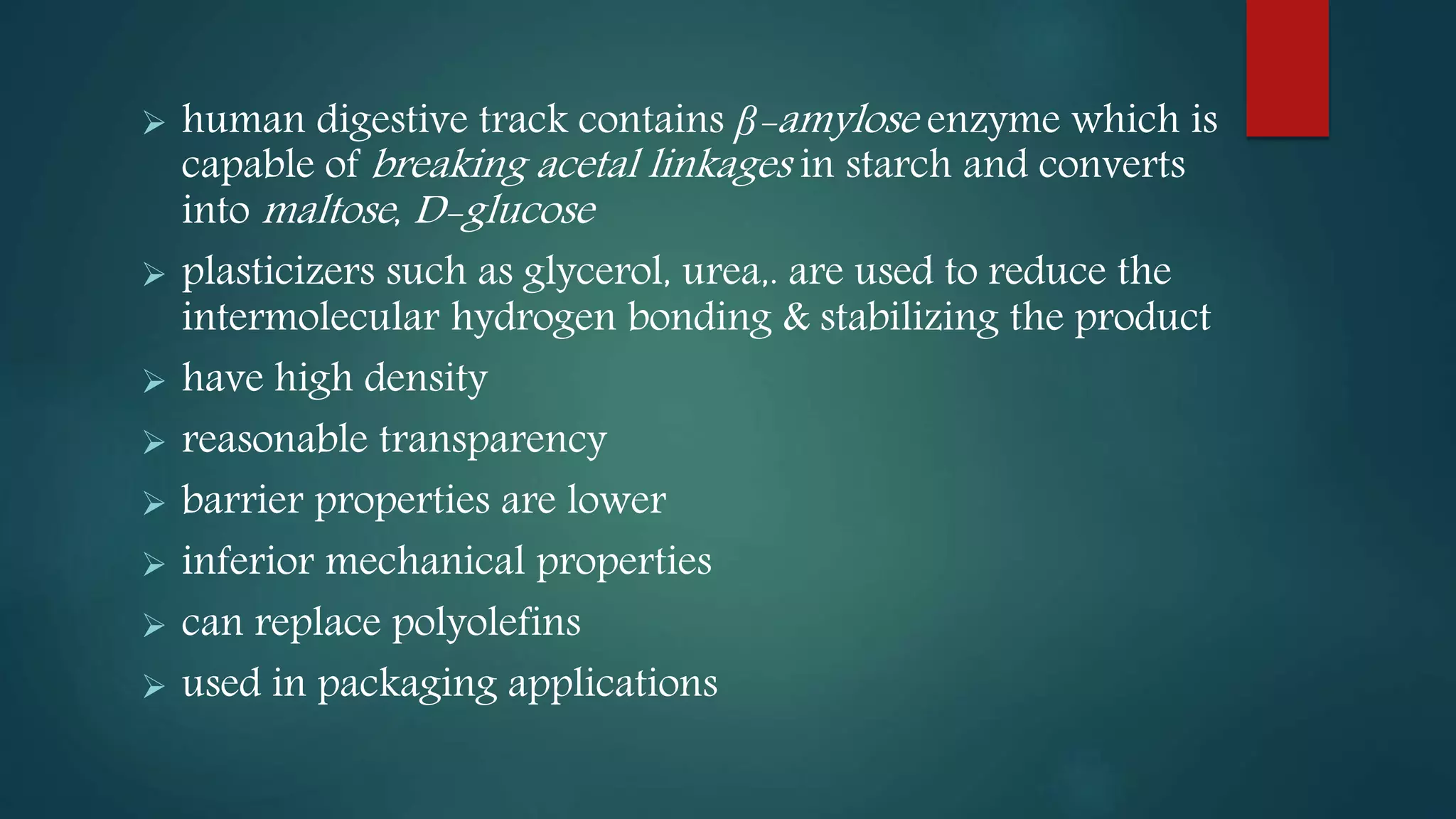 Starch based materials | PPT