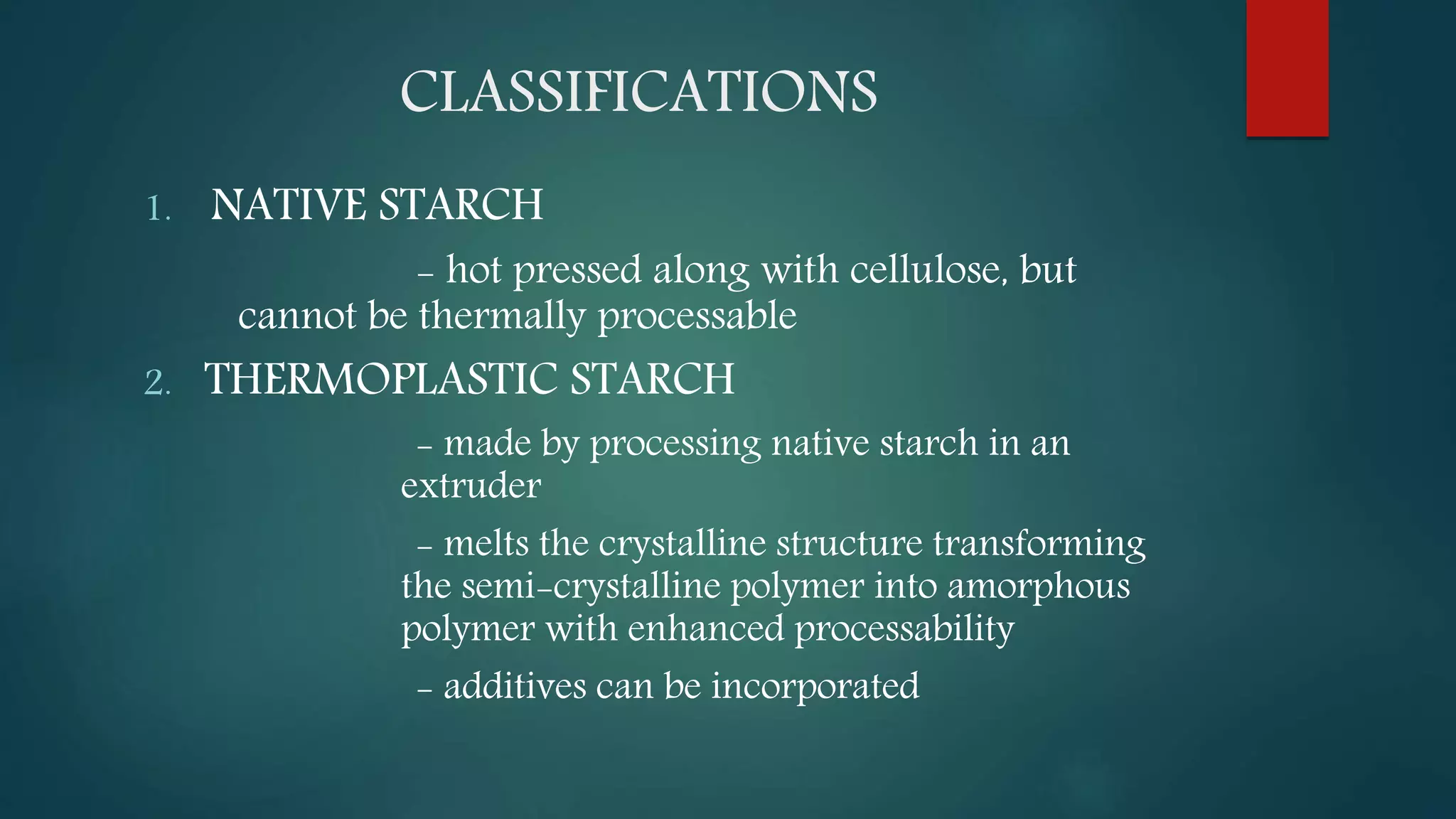 Starch based materials | PPT