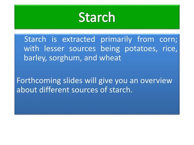 Starch based polyurethane | PPTX
