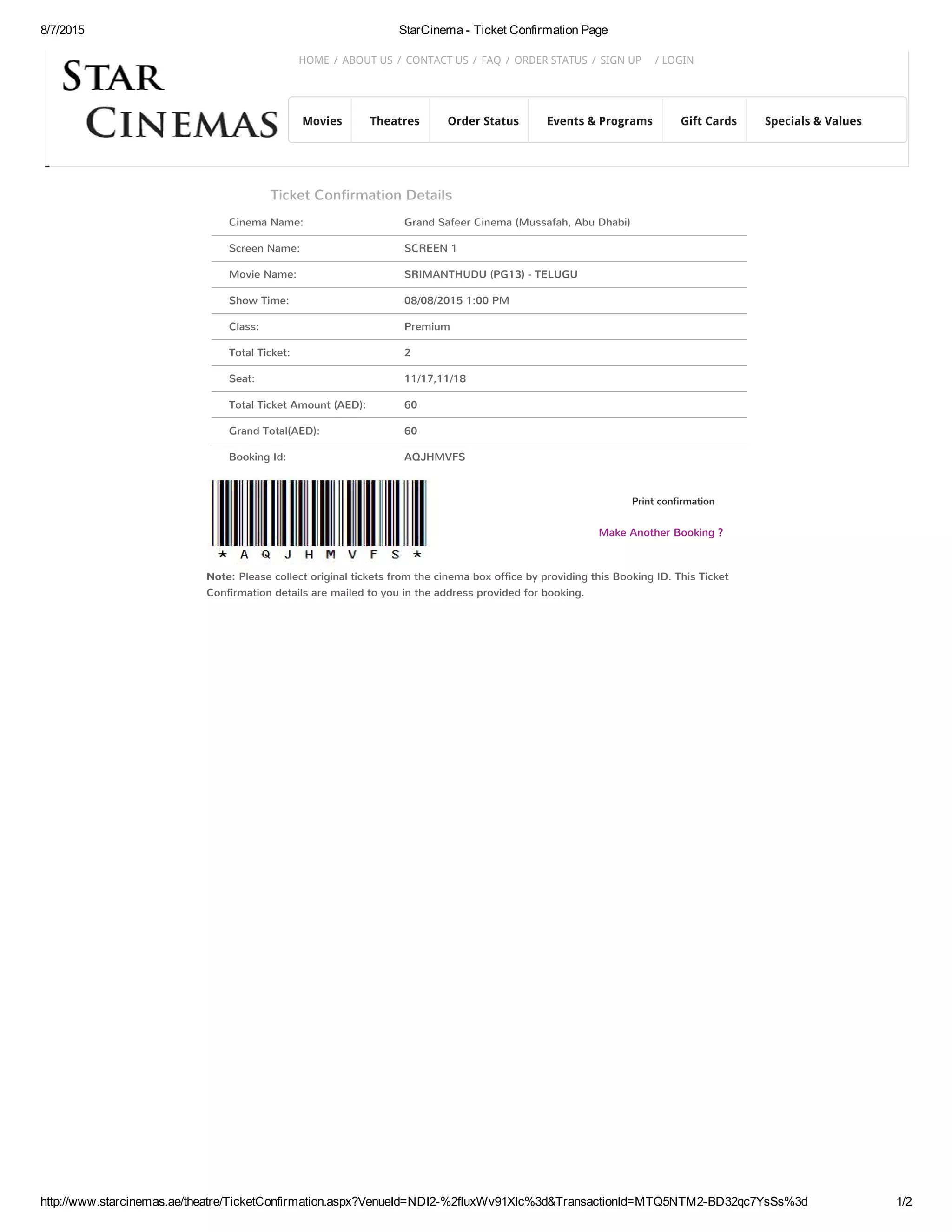 Star cinema ticket confirmation page | PDF