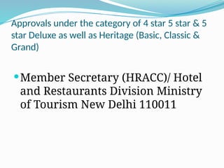 Star Classification of Hotels, Mod I.pptx