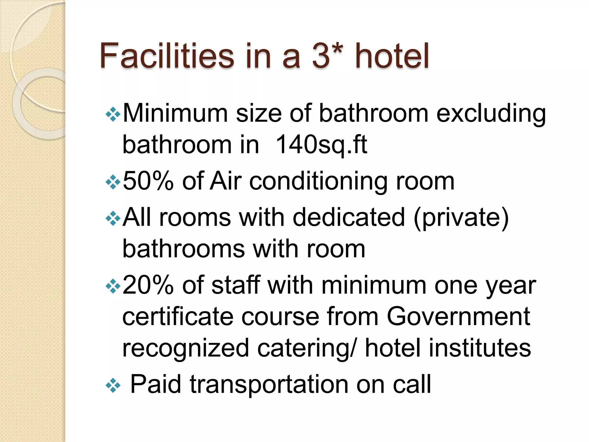 Star classification of hotels | PPTX
