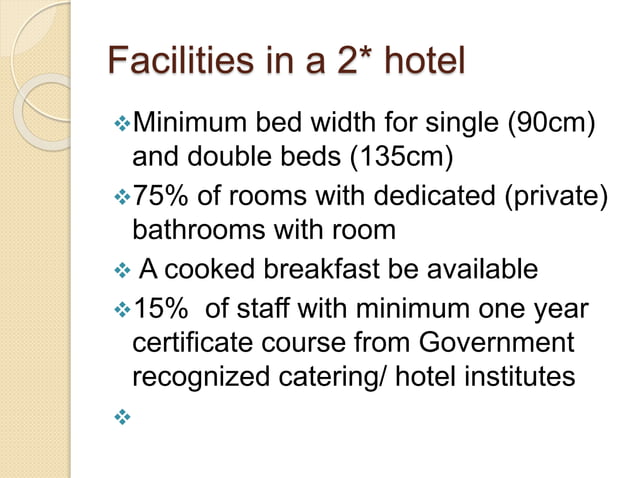 Star classification of hotels | PPTX