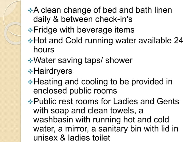 Star classification of hotels | PPTX