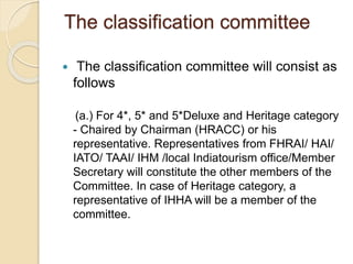 Star classification of hotels | PPTX