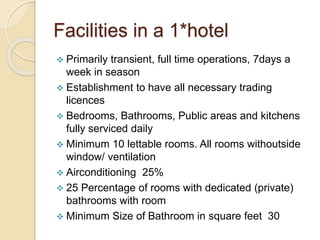 Star classification of hotels | PPTX
