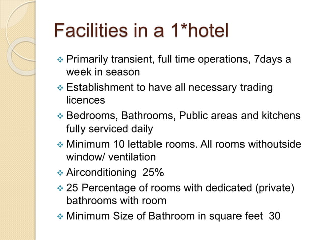 Star classification of hotels | PPTX