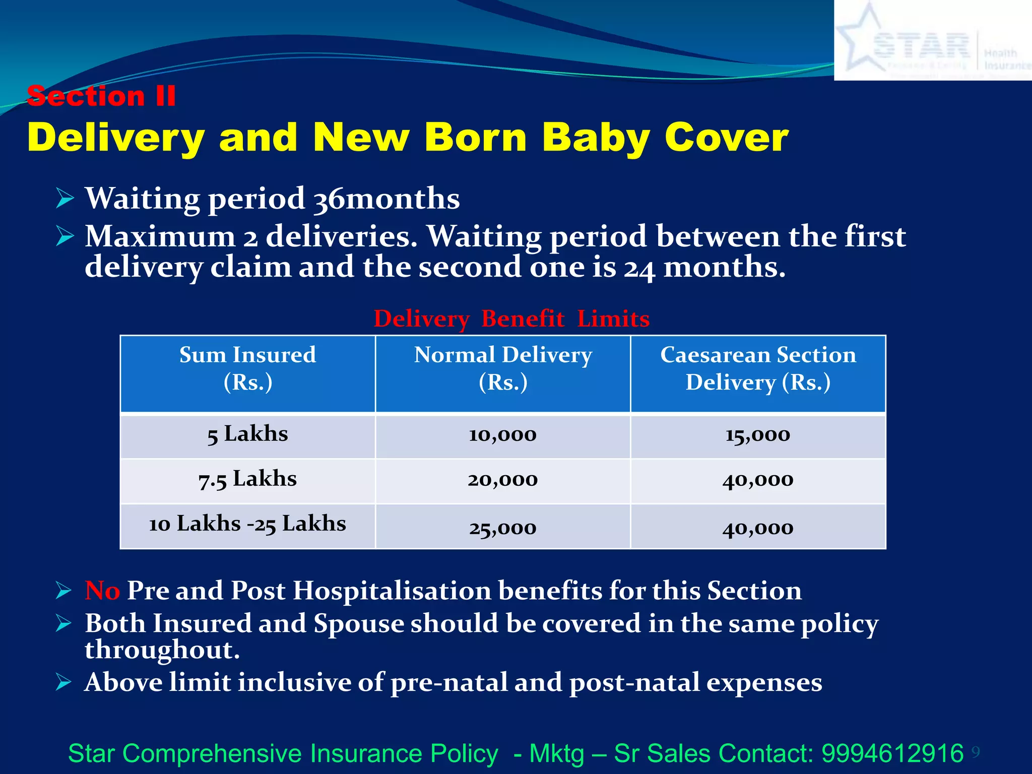 Star comprehensive health insurance presentation | PPTX