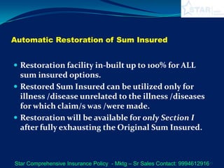 Star comprehensive health insurance presentation | PPTX