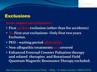 Star comprehensive health insurance presentation | PPTX