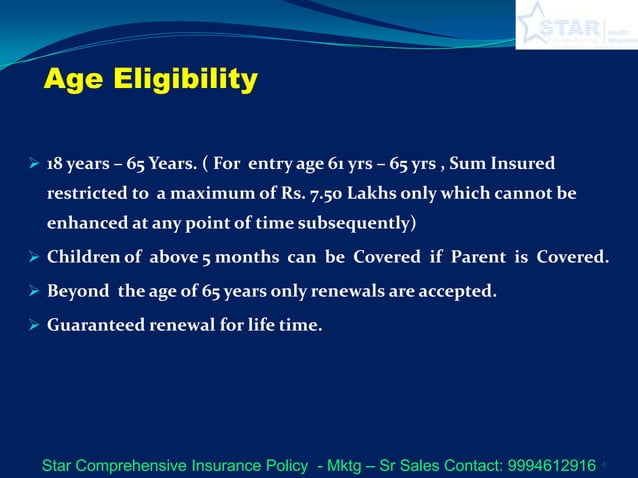 Star comprehensive health insurance presentation | PPTX