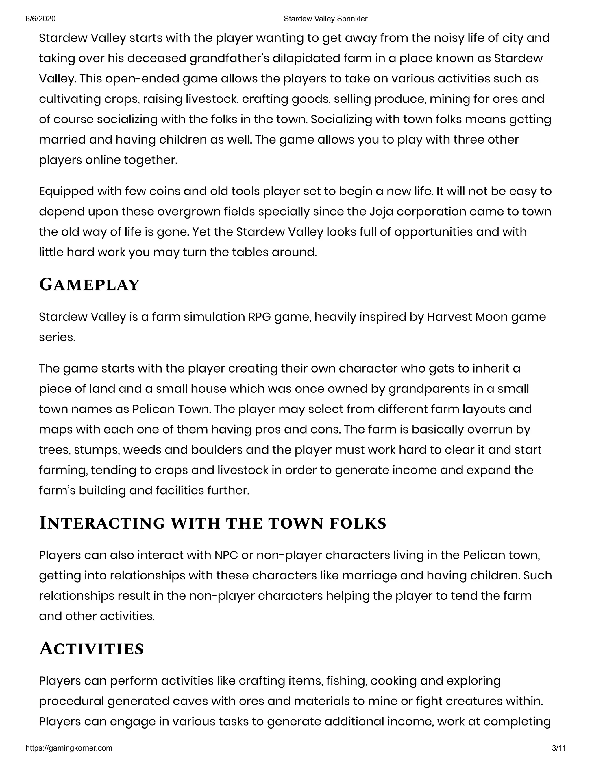 Stardew valley sprinkler | PDF