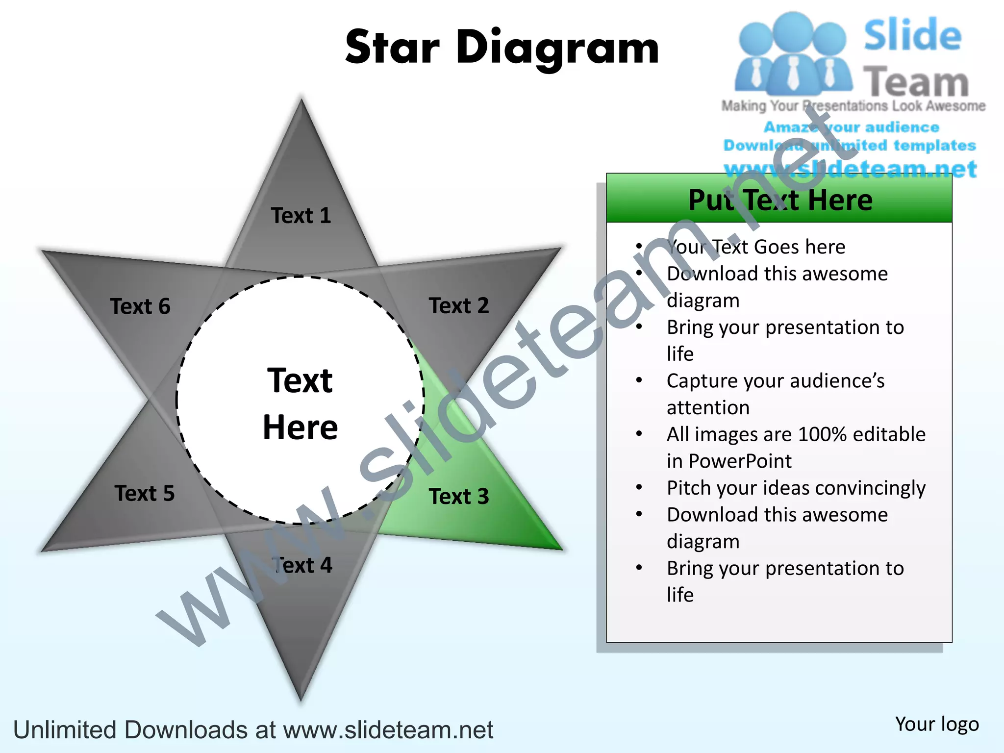 Star diagram powerpoint slides presentation diagrams templates | PDF