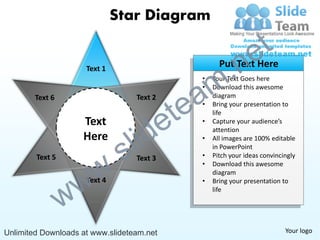 Star diagram powerpoint slides presentation diagrams templates | PDF