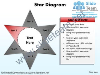 Star diagram powerpoint slides presentation diagrams templates | PDF