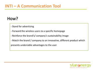 Starenergy presents INTI - Solar Charge Point | PPT