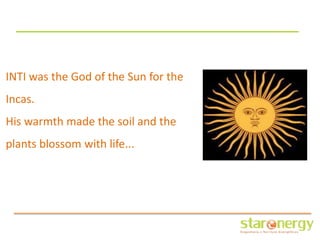 Starenergy presents INTI - Solar Charge Point | PPT